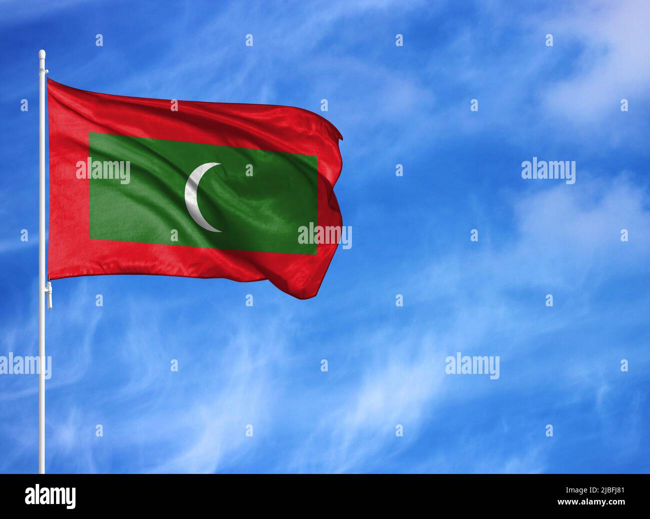 Maldives flag map hi-res stock photography and images - Alamy