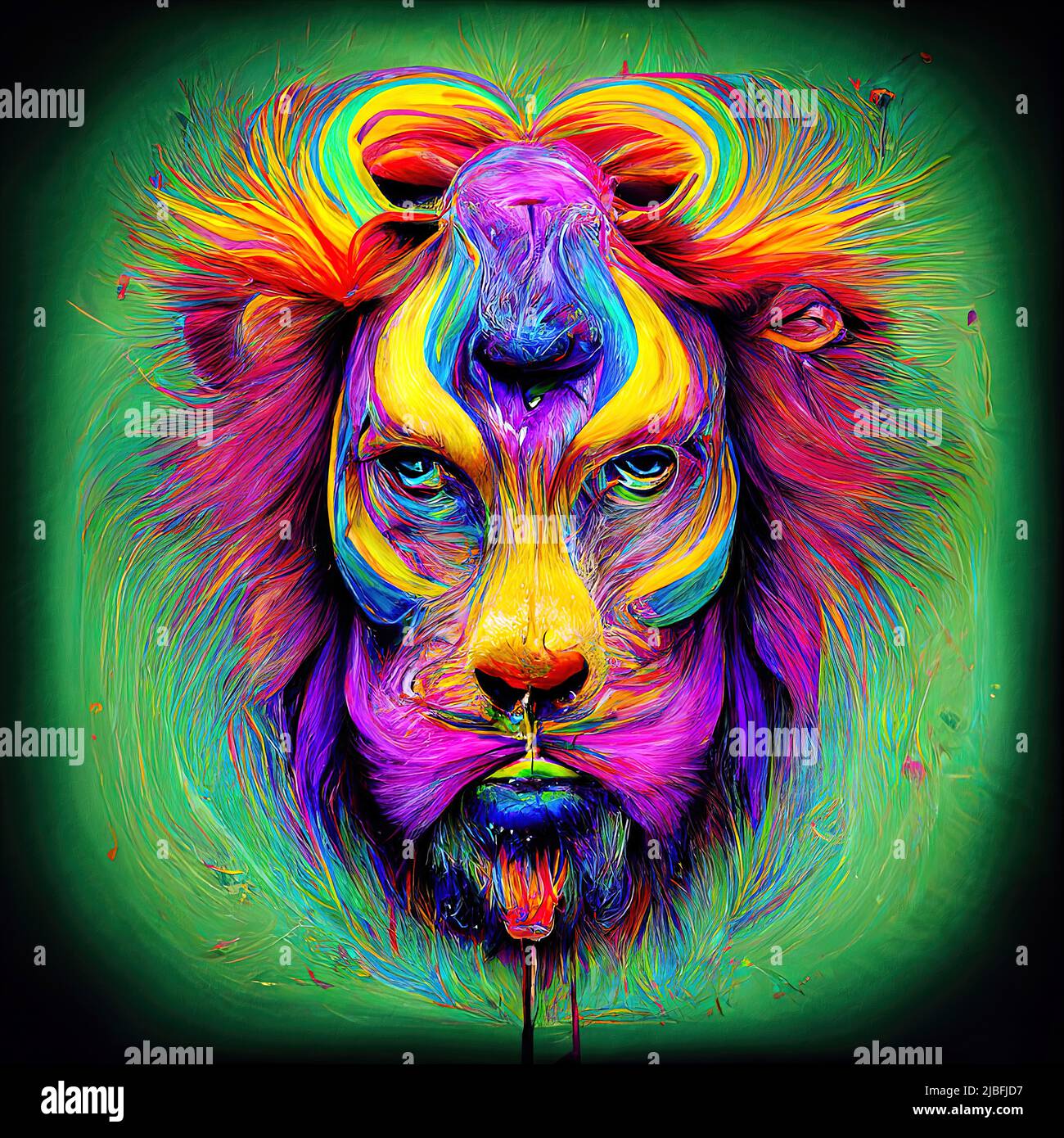 Abstract lion art hi-res stock photography and images - Alamy