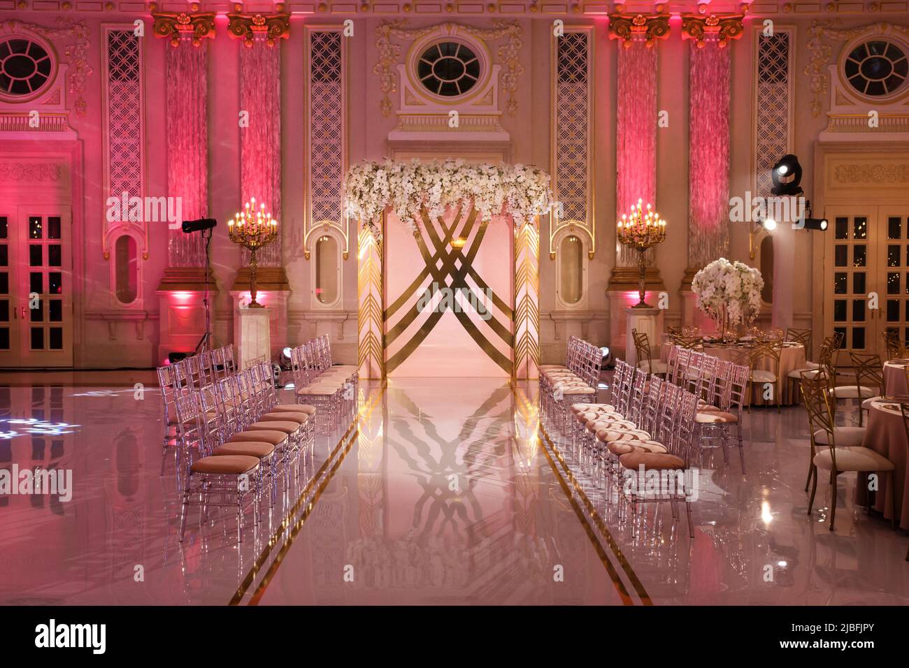 Beautiful pink wedding arch transparent hi-res stock photography and ...