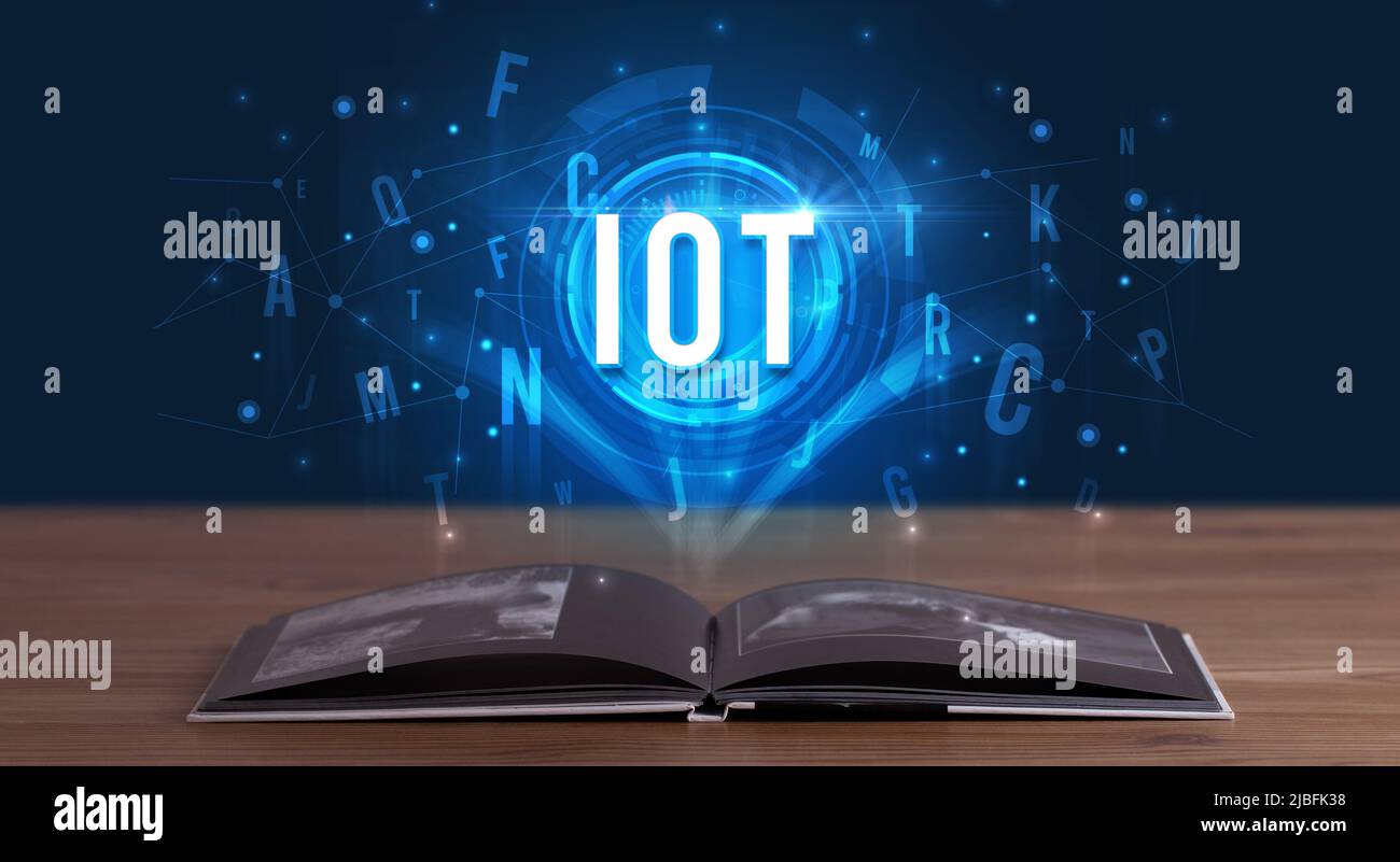Technology abbreviation coming out from an open book Stock Photo - Alamy