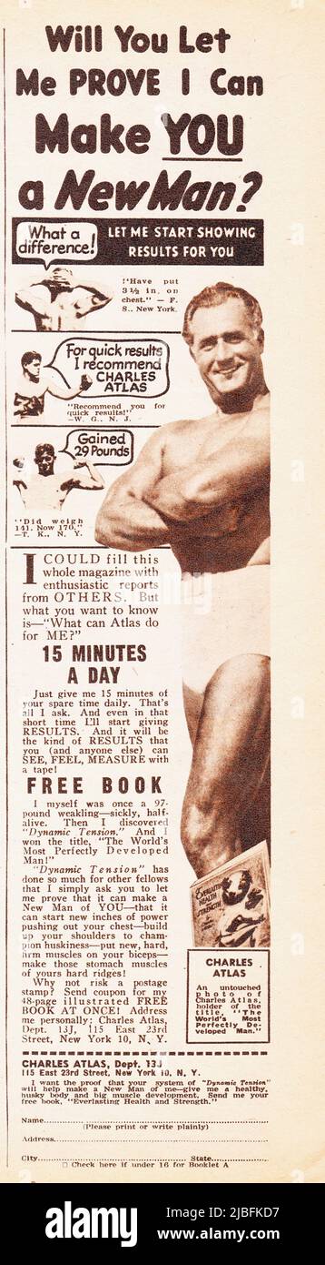 Charles atlas magazine hi-res stock photography and images - Alamy
