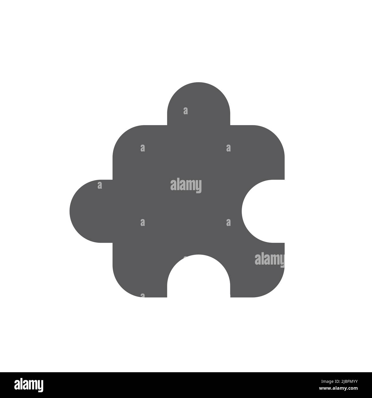Jigsaw puzzle part black vector icon. Simple filled piece symbol Stock ...