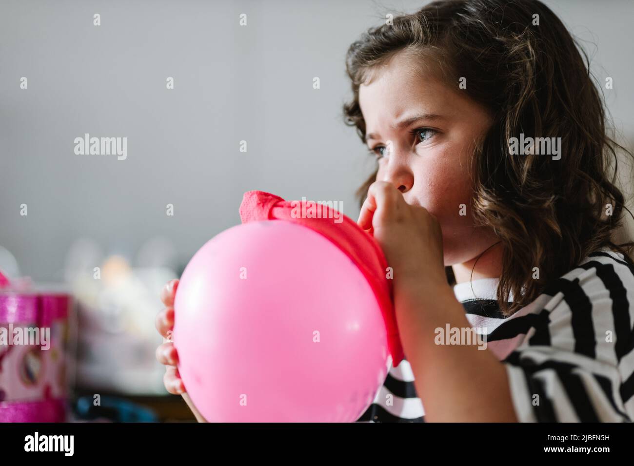 Child playing balloon house hi-res stock photography and images - Alamy