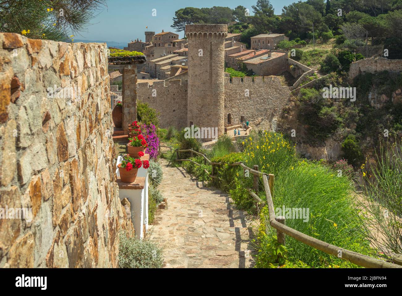 CAMINO DE RONDA FOOTPATH CASTLE OLD TOWN CAP DE TOSSA TOSSA DE MAR ...