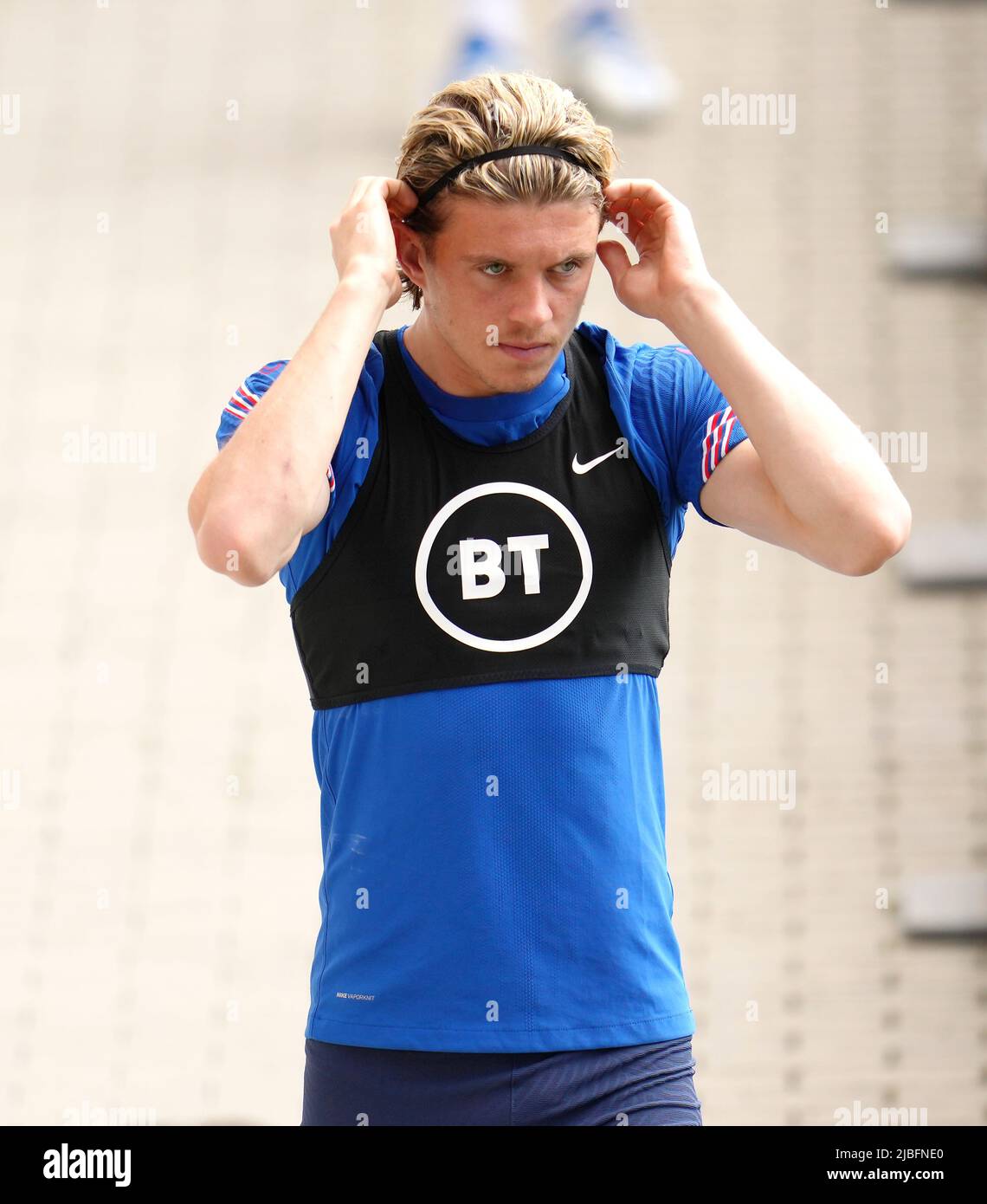 England's Conor Gallagher during a training session at the FC Bayern ...