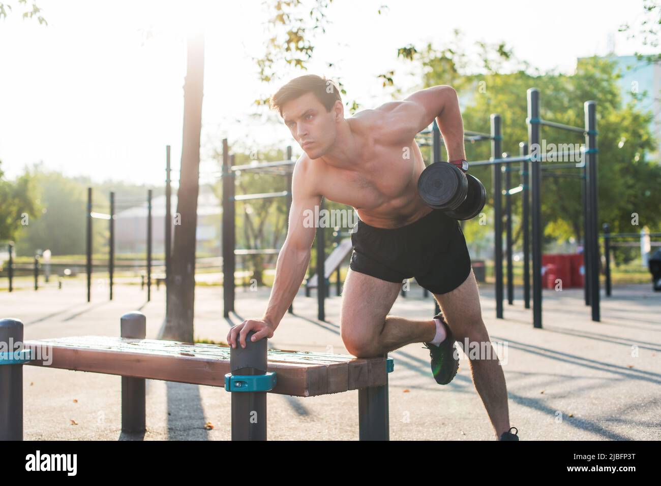 Man holding traction hi-res stock photography and images - Alamy