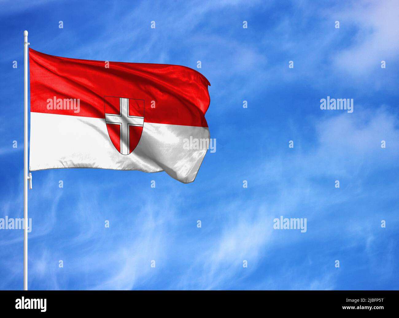 National flag of Vienna on a flagpole Stock Photo - Alamy