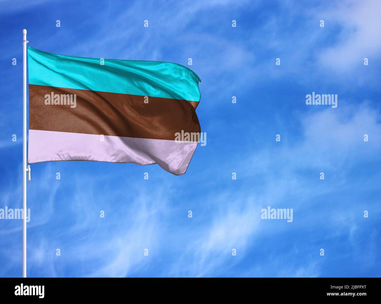 National flag of Androsexual on a flagpole Stock Photo - Alamy