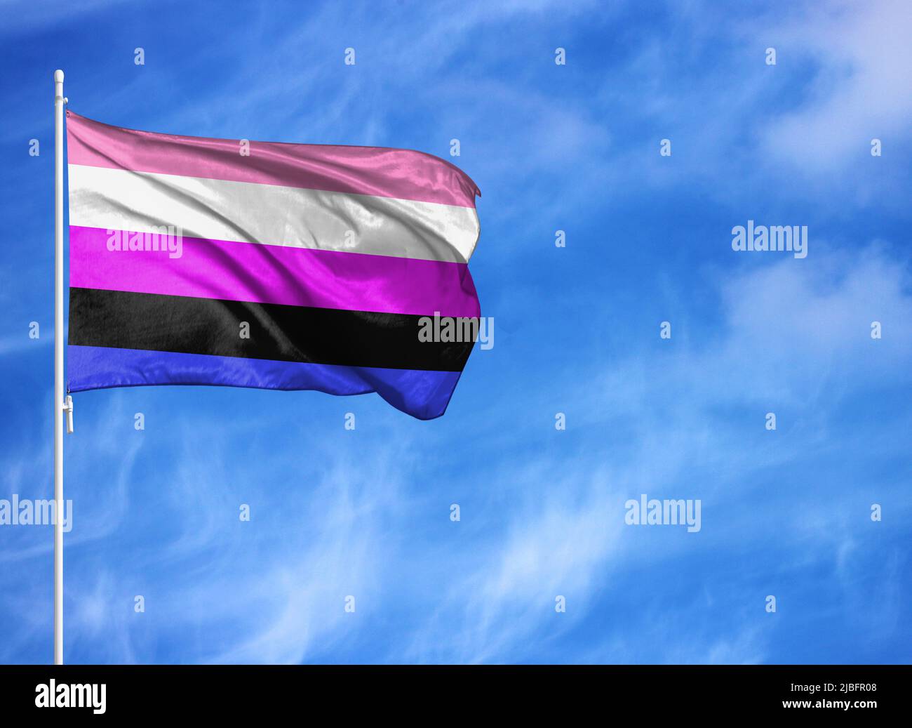 National flag of Genderfluid on a flagpole Stock Photo - Alamy