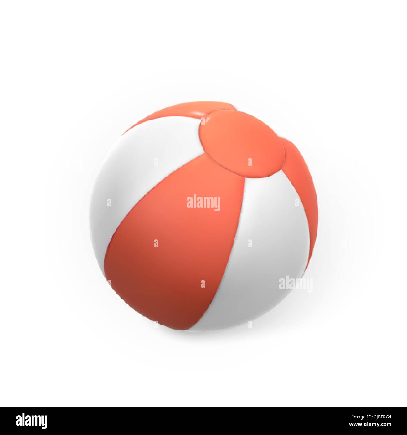 3D Swim ball. Realistic swiming ball. Summer time symbol isolated on white background ...