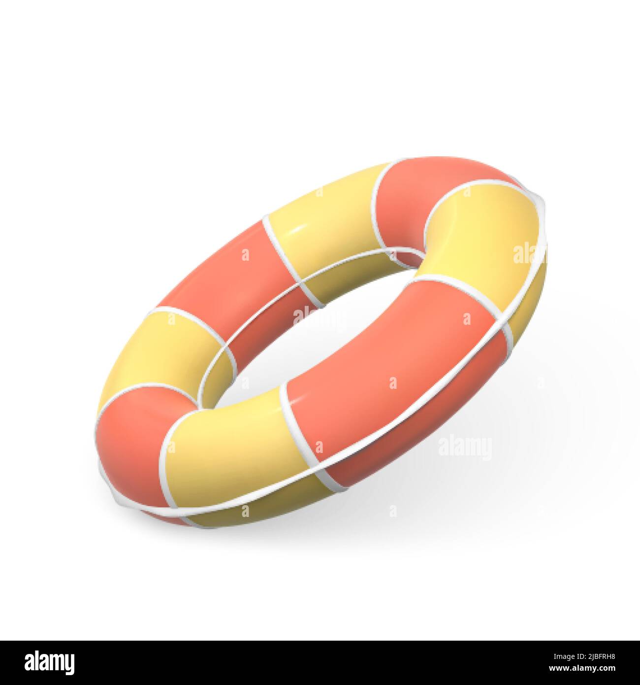 3D Swim ring. Realistic swiming circle. Summer time symbol isolated on ...