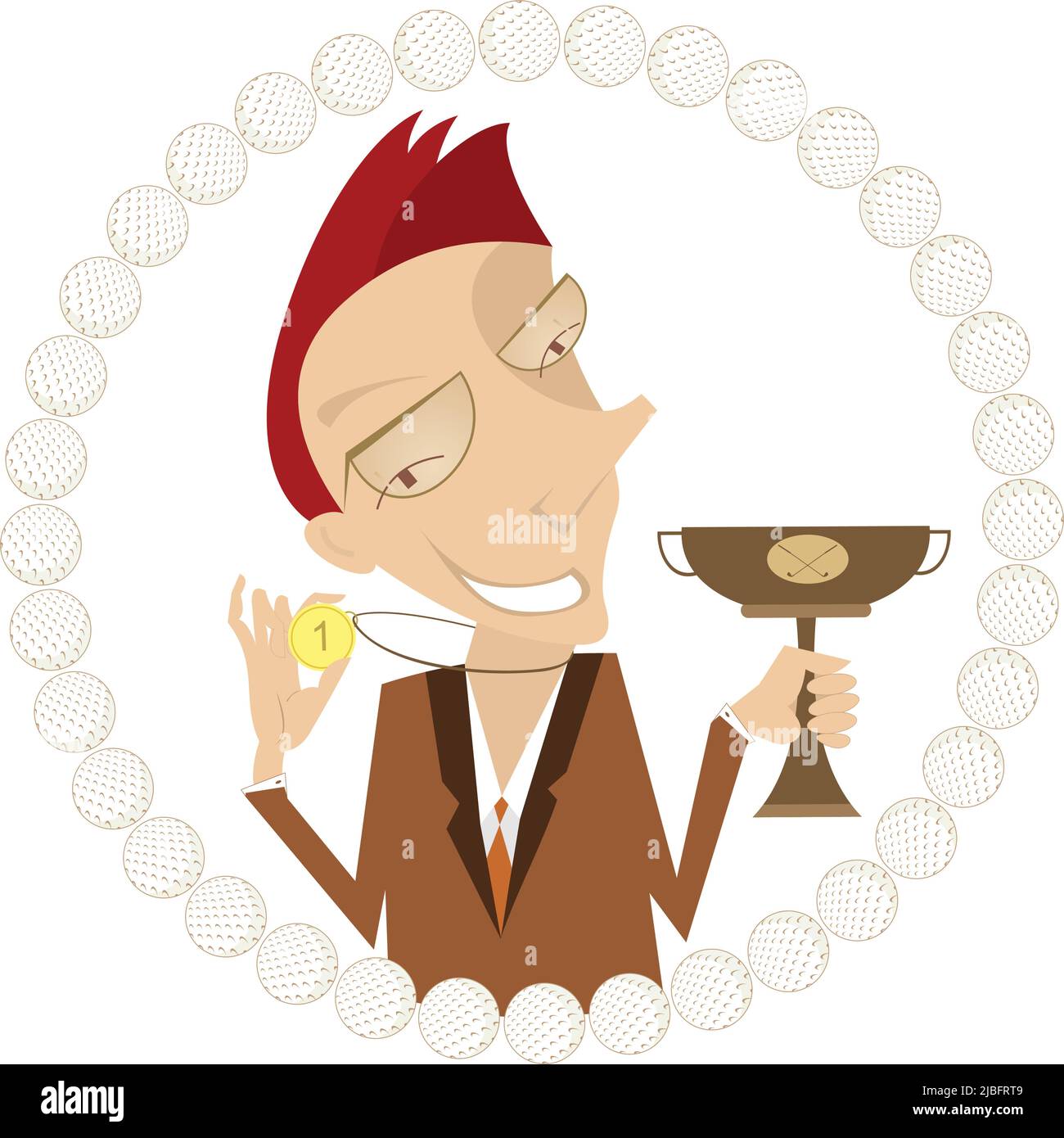 Golfer vertical winner Stock Vector Images - Alamy