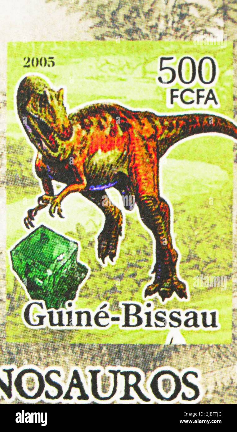 MOSCOW, RUSSIA - MAY 20, 2022: Postage stamp printed in Guinea-Bissau ...