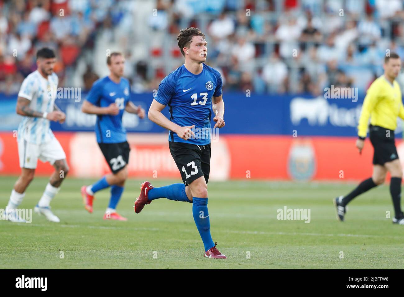 Pamplona, Spain. 5th June, 2022. Markus Soomets (EST) Football/Soccer ...