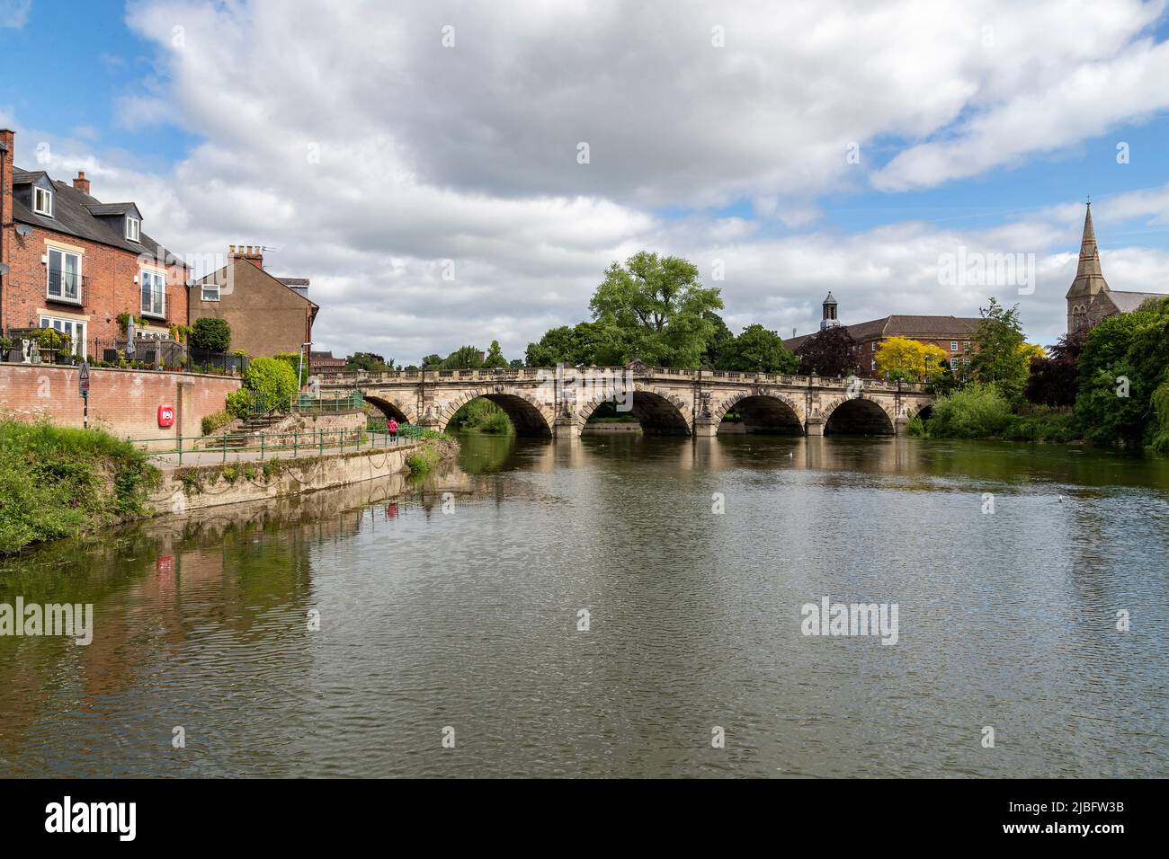 Old stone bridge crossing river severn hi-res stock photography and ...