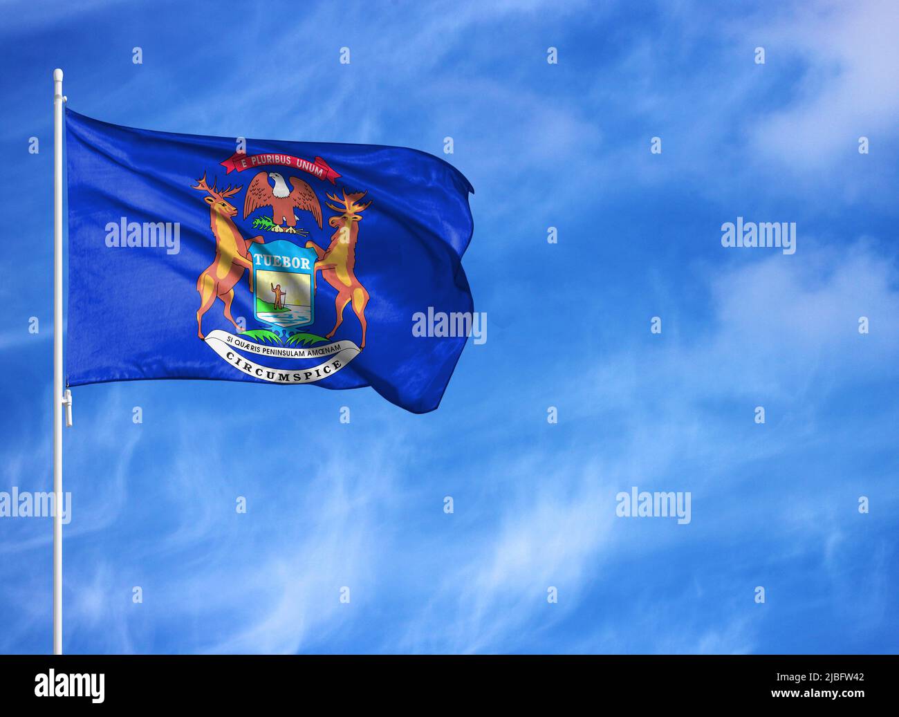 Michigan state political map hi-res stock photography and images - Alamy