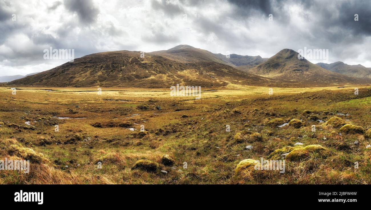 Mountain panorama in the Scotland highlands, UK Stock Photo - Alamy