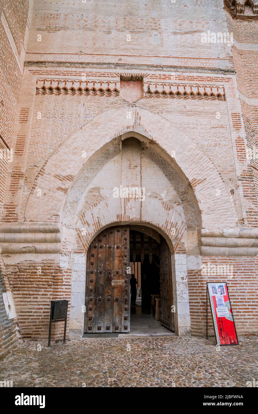 Interior gate in Castle of Coca, Castile and Leon, Spain Stock Photo ...
