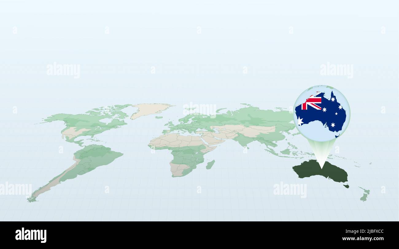 Australian World Map Perspective