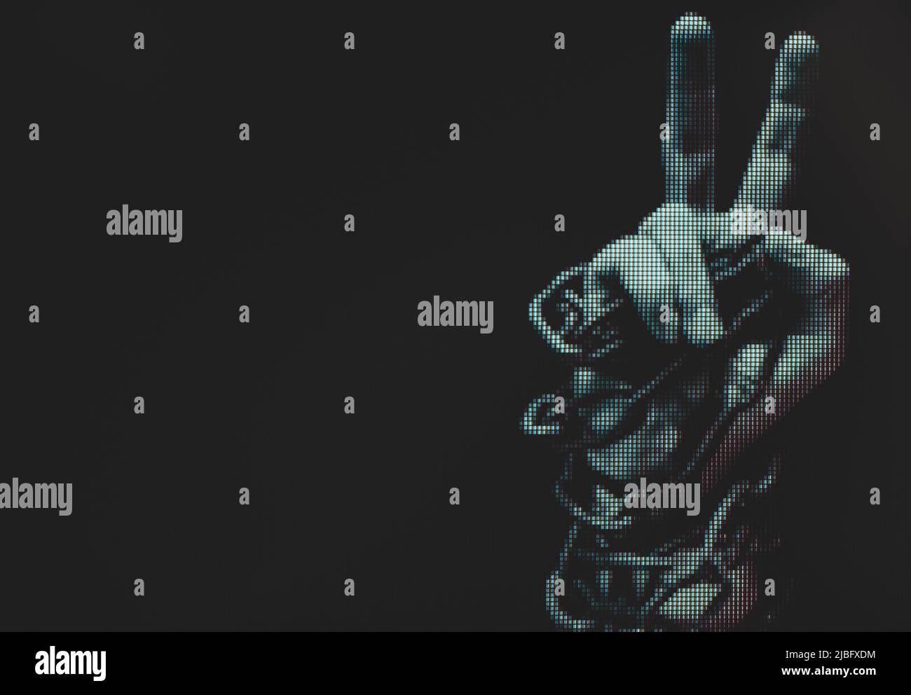 Human hand are chained in chains isolated on black background. Macro ...