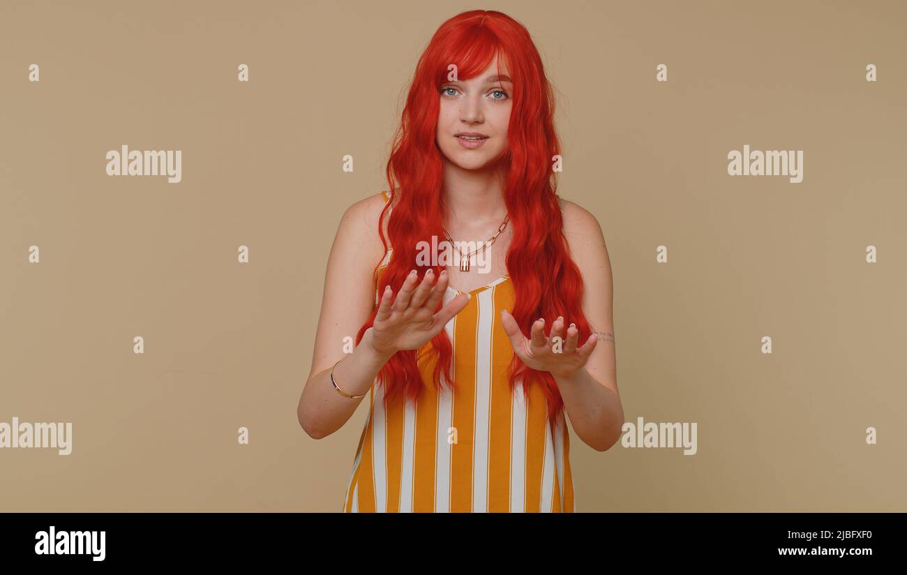 Hey you, be careful. Woman warning with admonishing finger gesture ...