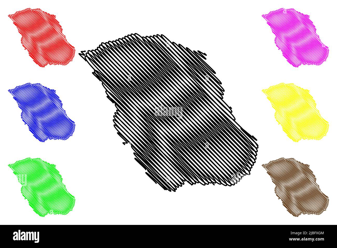 Biliran island (Asia, Republic of the Philippines) map vector ...