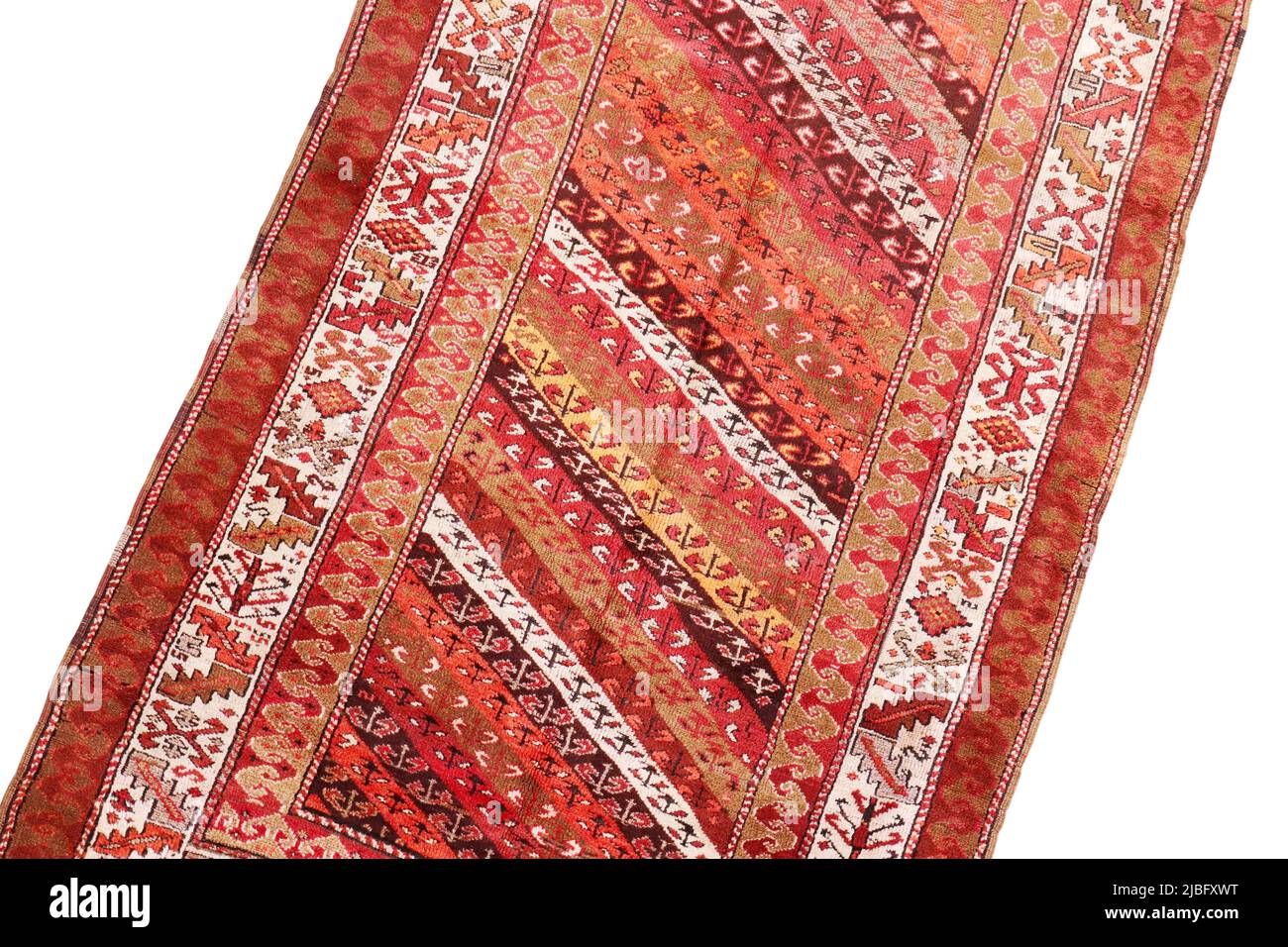 Hand woven antique Turkish carpet Stock Photo - Alamy