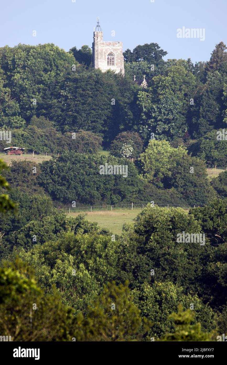 St Peter’s Church dominates the wooded high ground of South Weald ...