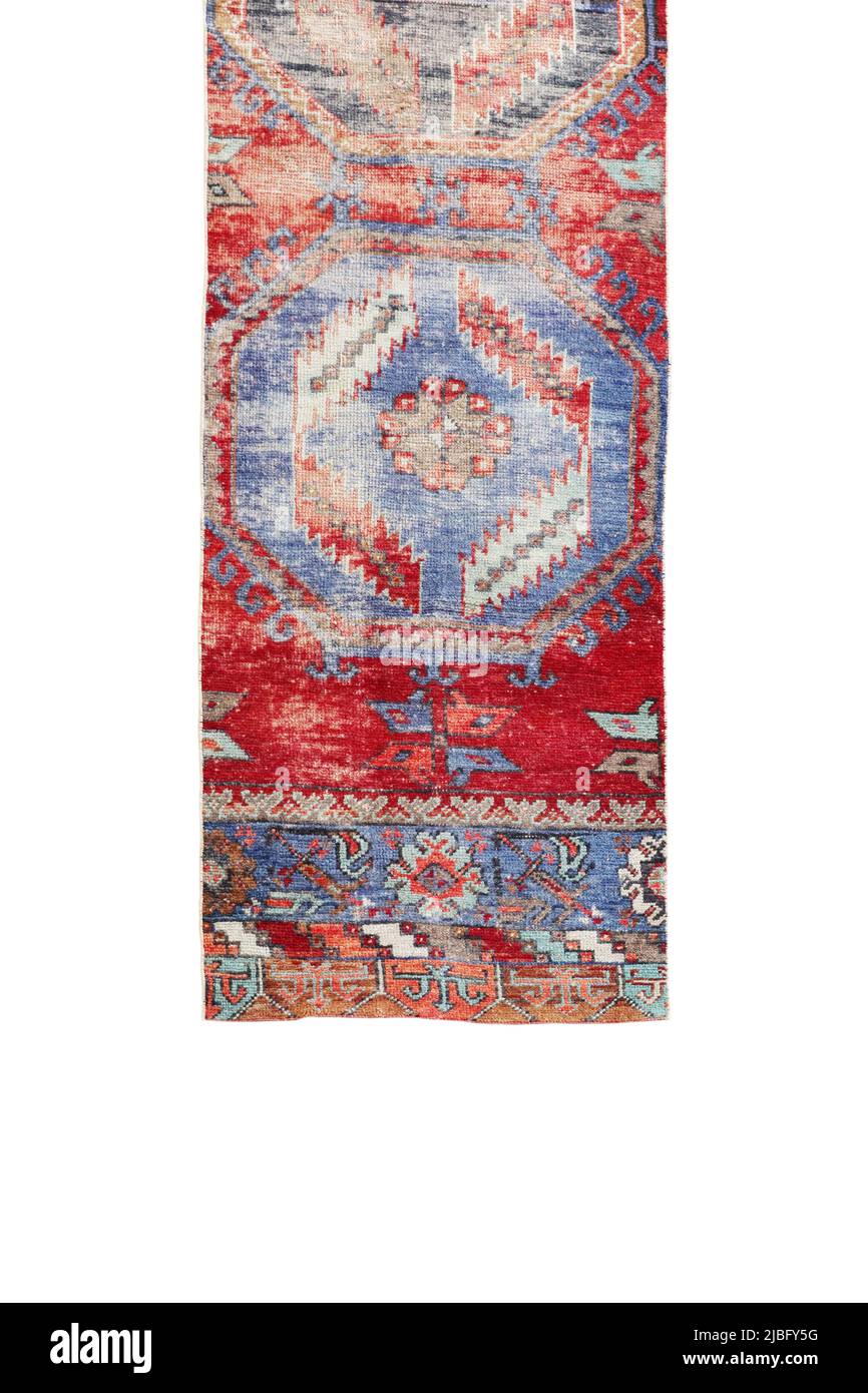 Hand woven antique Turkish carpet Stock Photo - Alamy