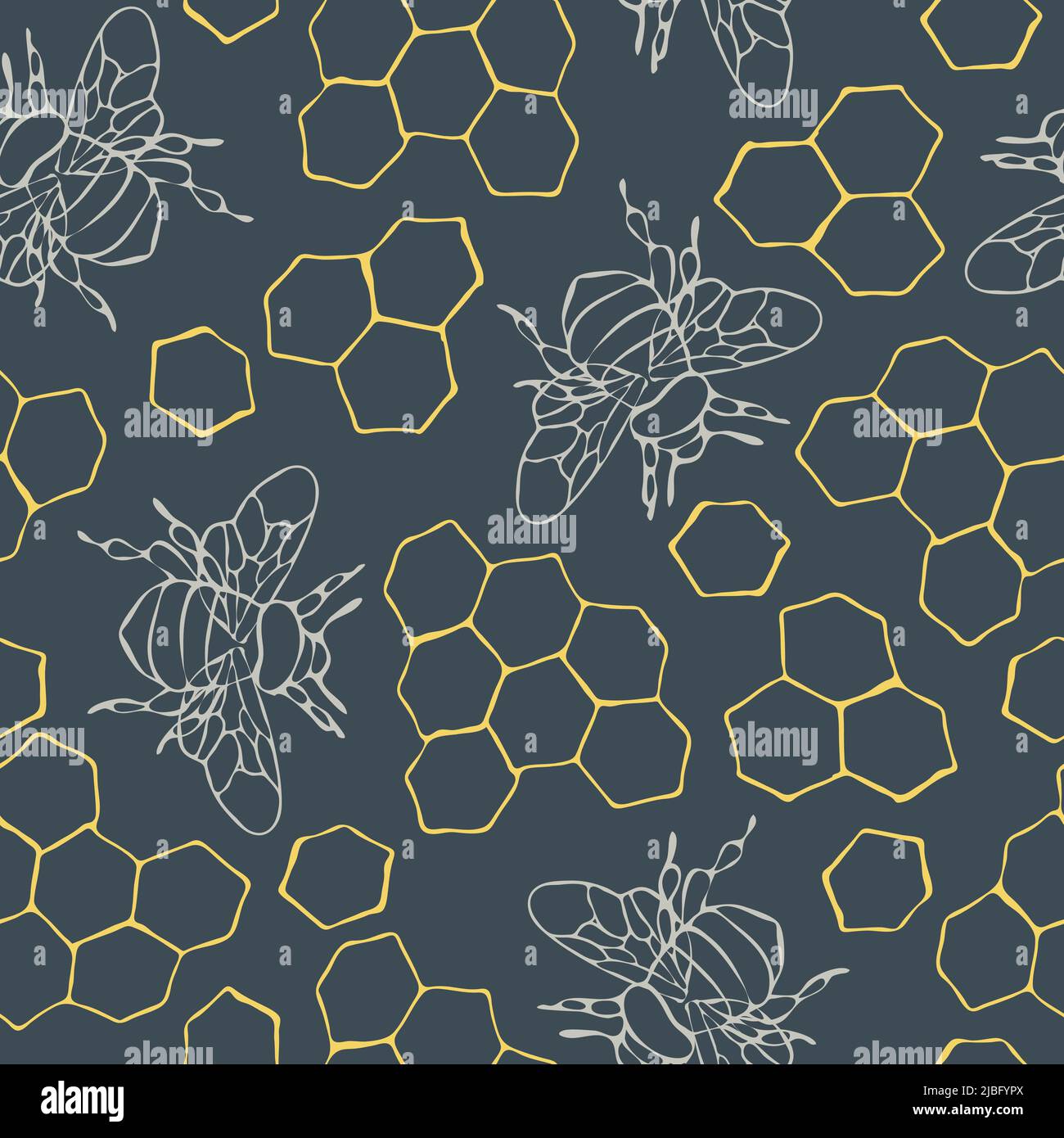 Honeycomb Pattern Background Seamless Pattern Of Honeycomb Vector