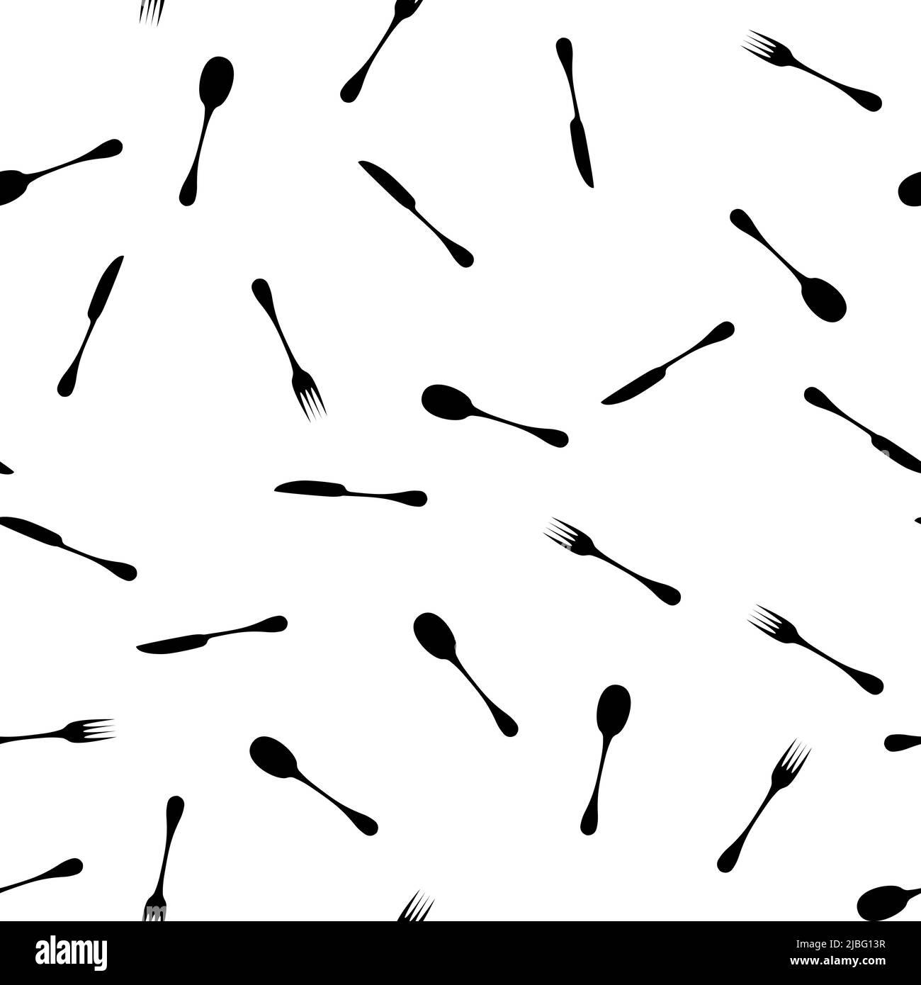 Cutlery pattern Black and White Stock Photos & Images - Alamy