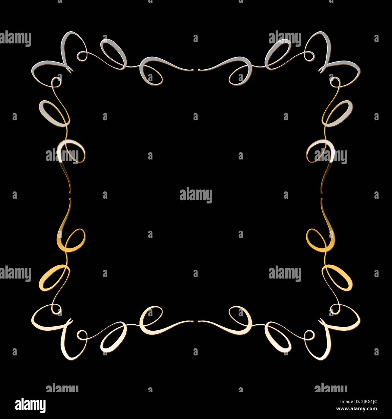 Vector luxury golden calligraphic frame for text. Simple elegant shiny ...