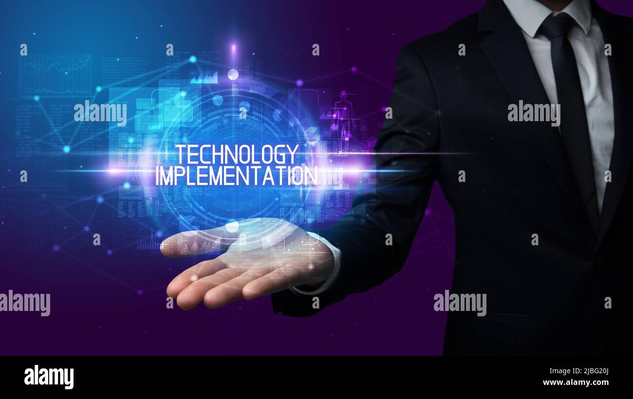 Man hand holding digital technology concept Stock Photo - Alamy