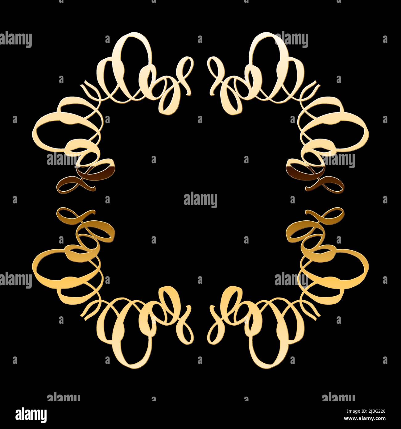 Vector luxury golden calligraphic frame for text. Simple elegant shiny ...