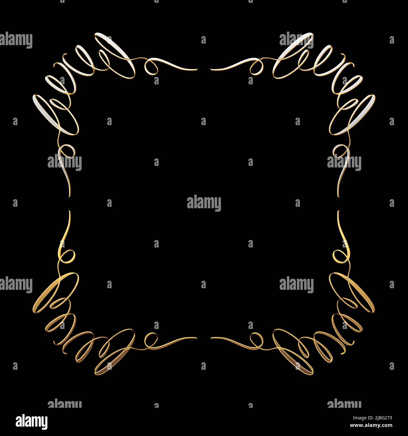 Vector luxury golden calligraphic frame for text. Simple elegant shiny ...