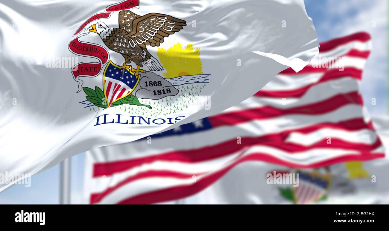 Illinois state flag hi-res stock photography and images - Alamy