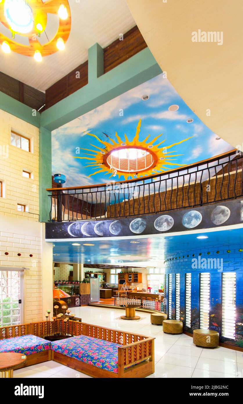 Colorful interior of the Archival Eco House in Cebu City, Philippines ...