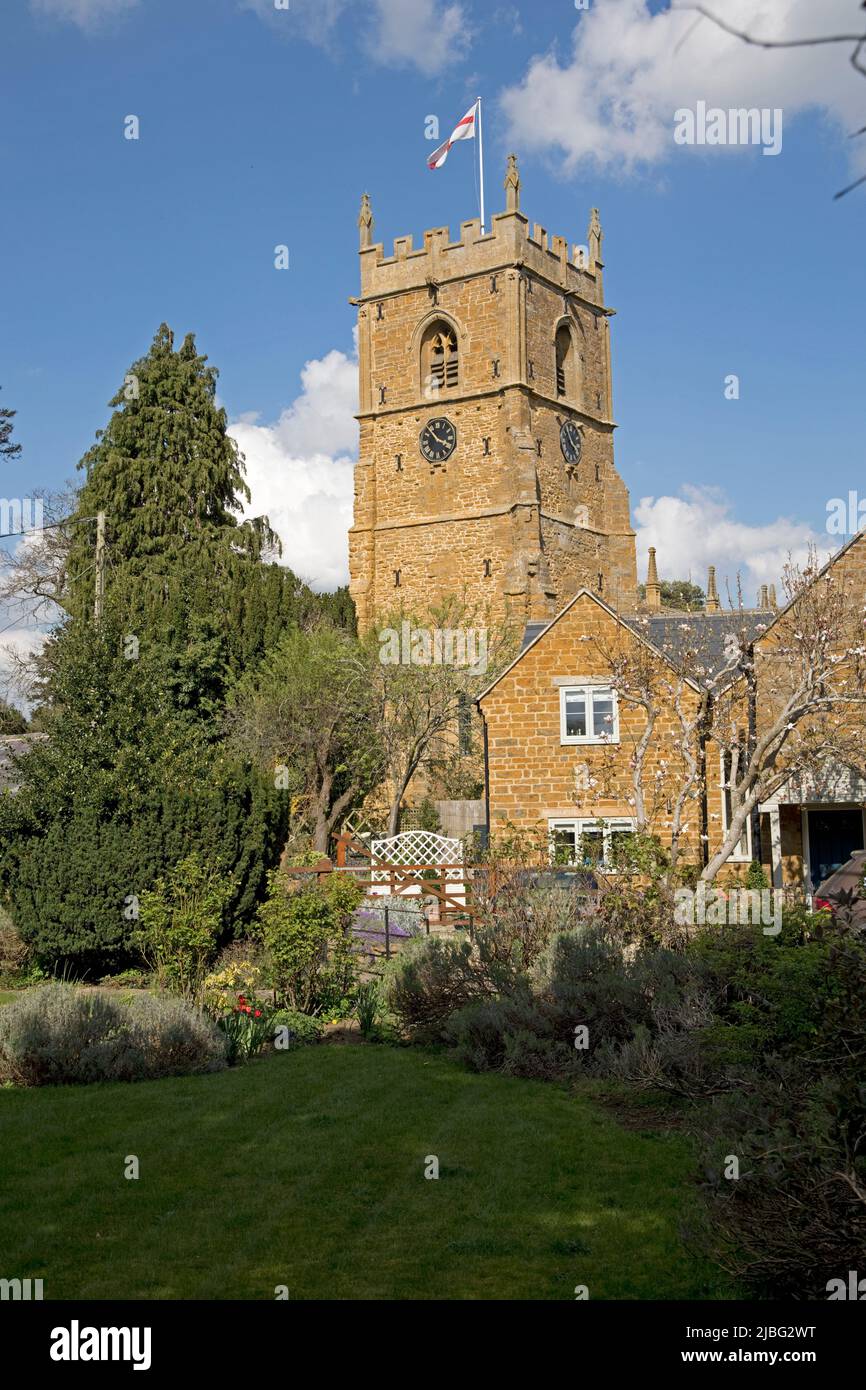 Tower of St Mary's Church Tysoe Warwickshire UK Stock Photo - Alamy