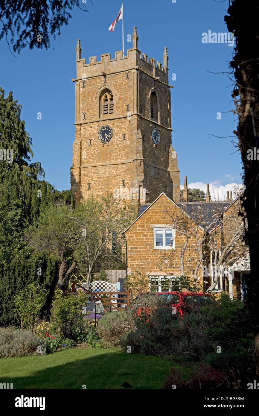 Tower of St Mary's Church Tysoe Warwickshire UK Stock Photo - Alamy