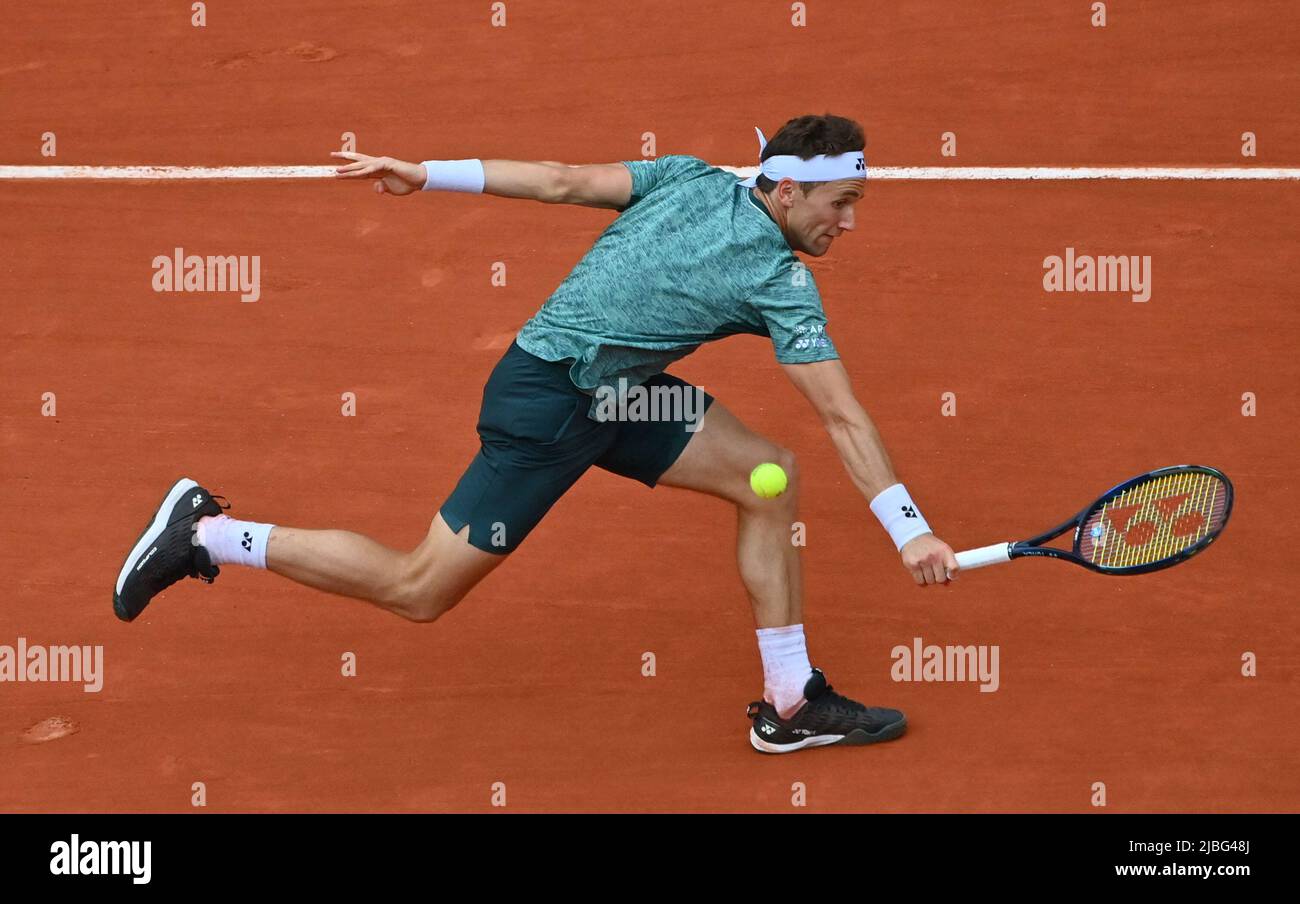 Casper Ruud Of Norway in action during the men's final, on day fifteen ...