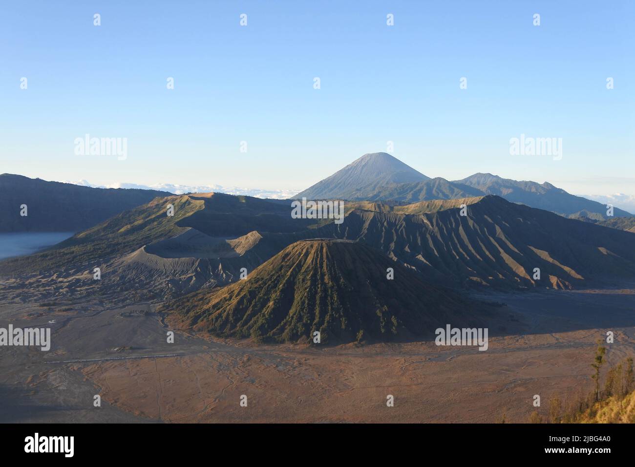 Beautiful Landscape Around Bromo National Park, Indonesia Stock Photo ...