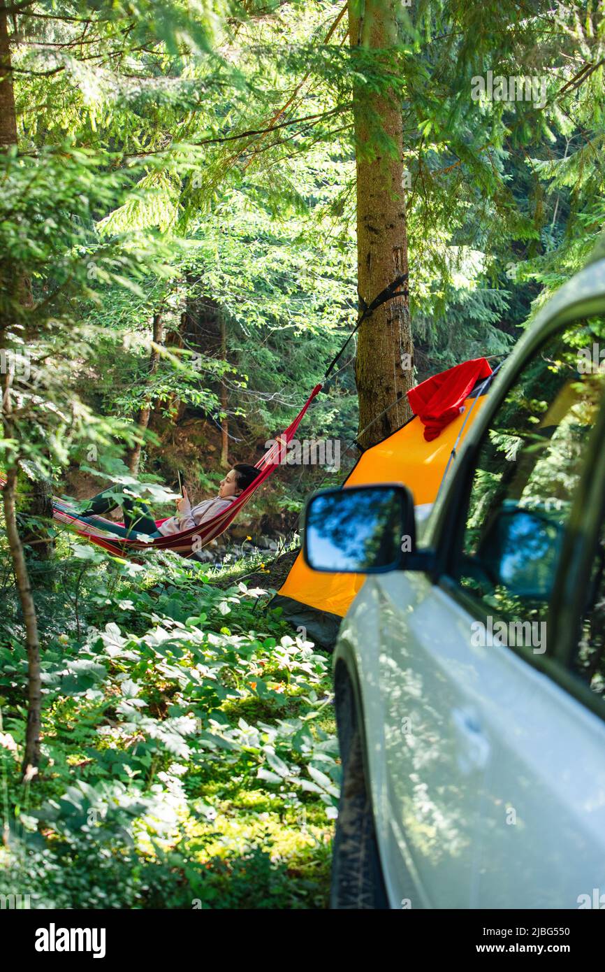Woman laying down car hi-res stock photography and images - Alamy