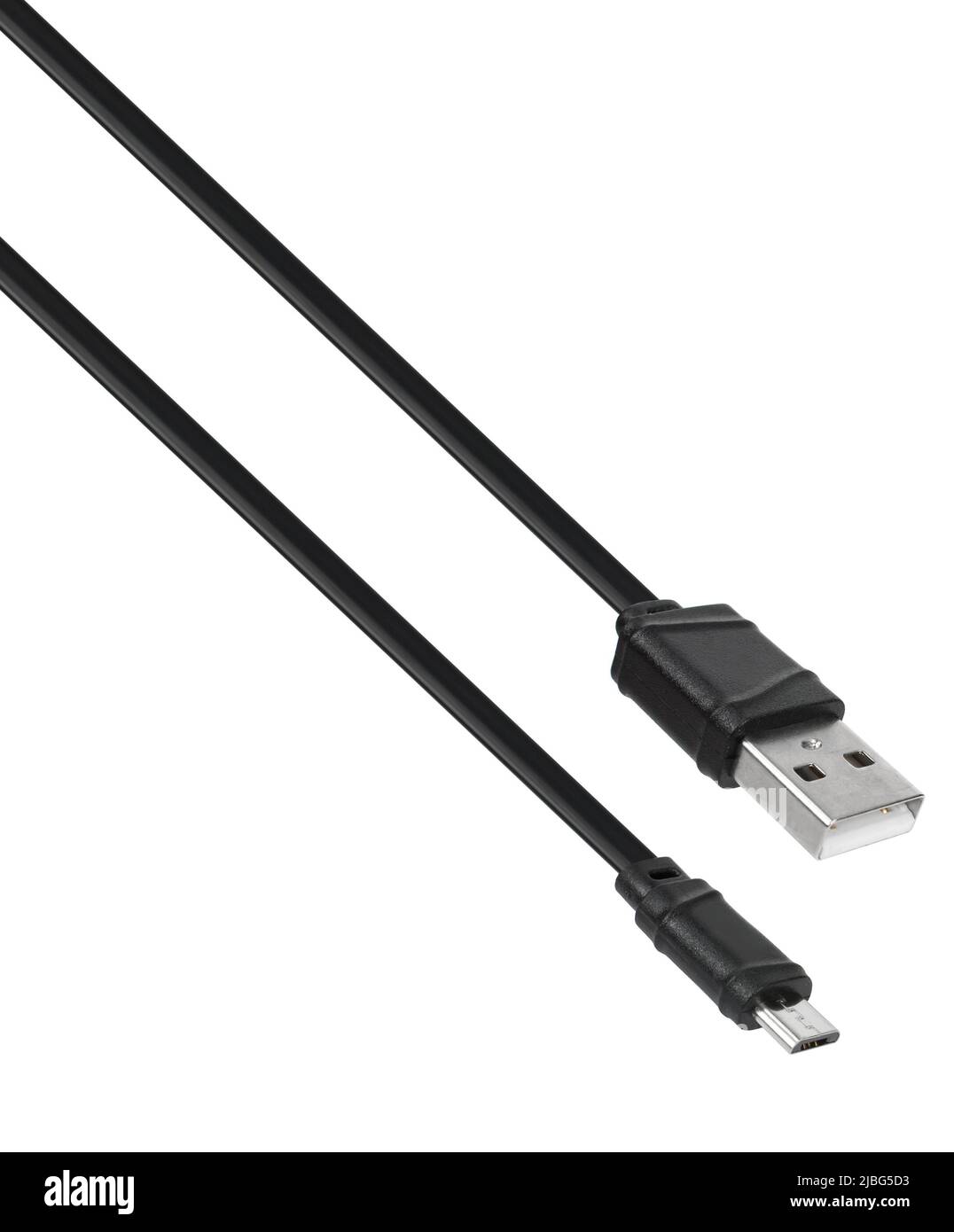 Cable and connector for USB, Micro USB, isolated on white background ...