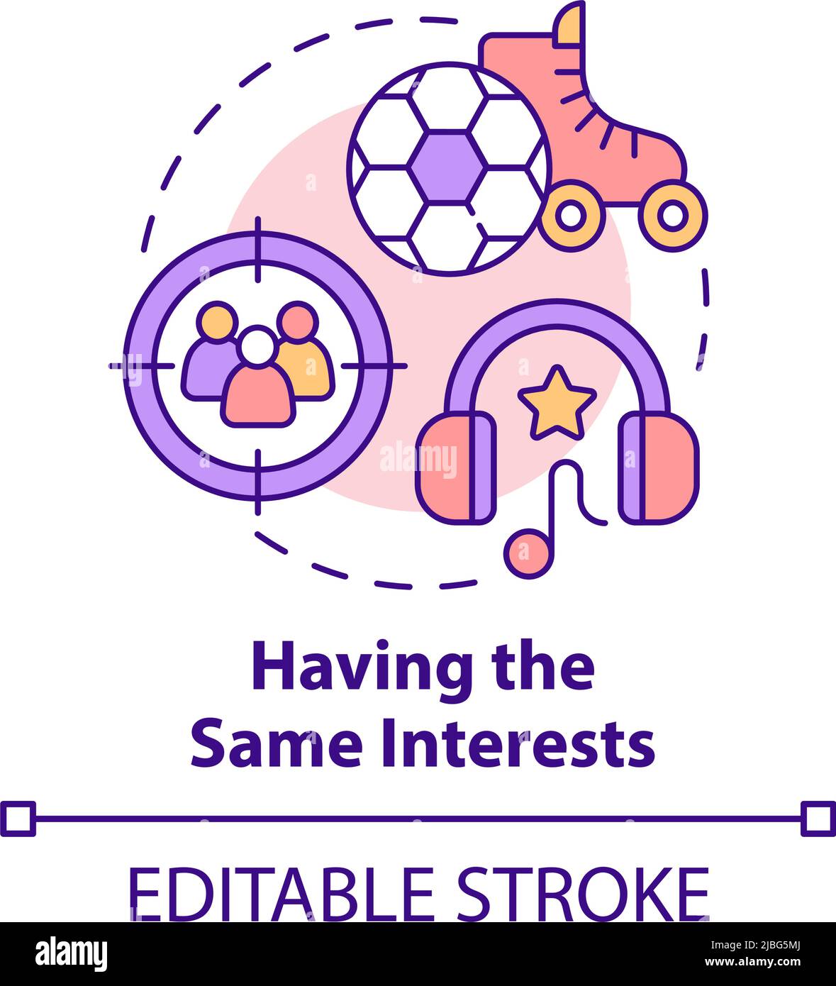 Having same interests concept icon Stock Vector Image & Art - Alamy