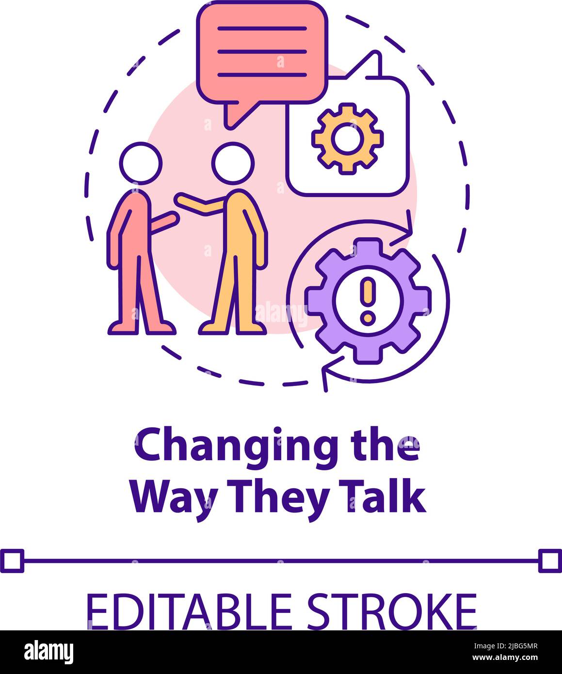 Changing way they talk concept icon Stock Vector Image & Art - Alamy