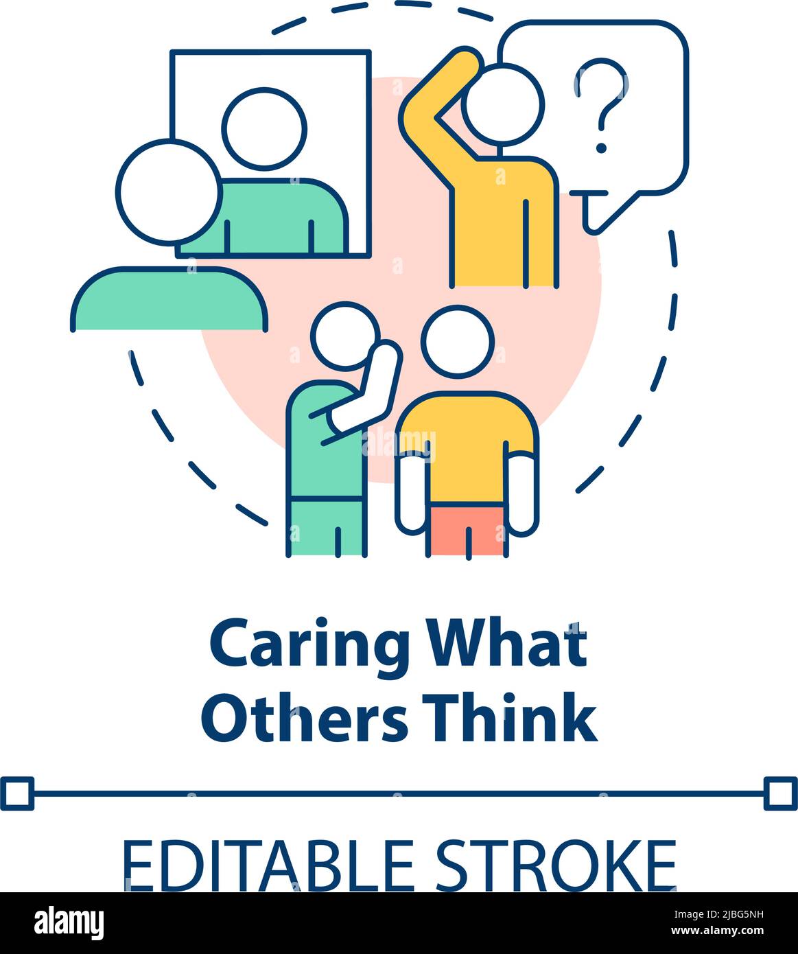 Caring what others think concept icon Stock Vector Image & Art - Alamy