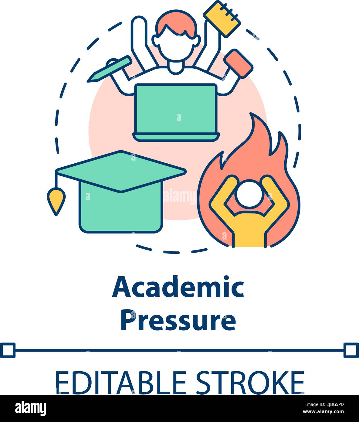 Academic pressure concept icon Stock Vector Image & Art - Alamy