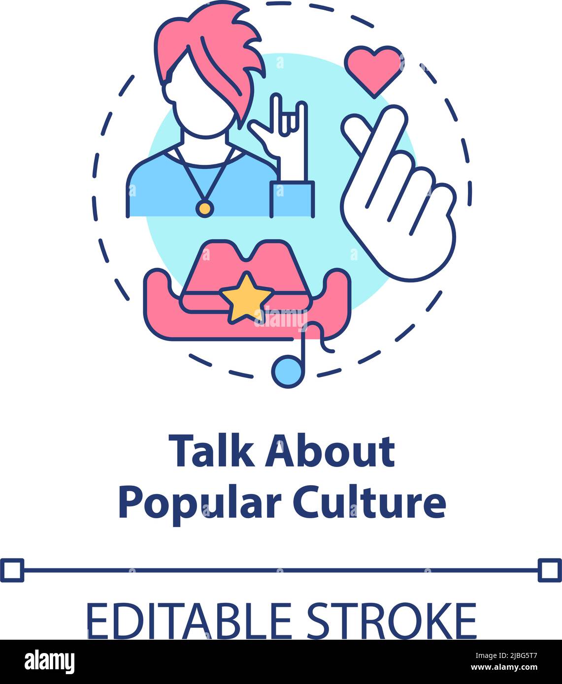 Talk about popular culture concept icon Stock Vector Image & Art - Alamy
