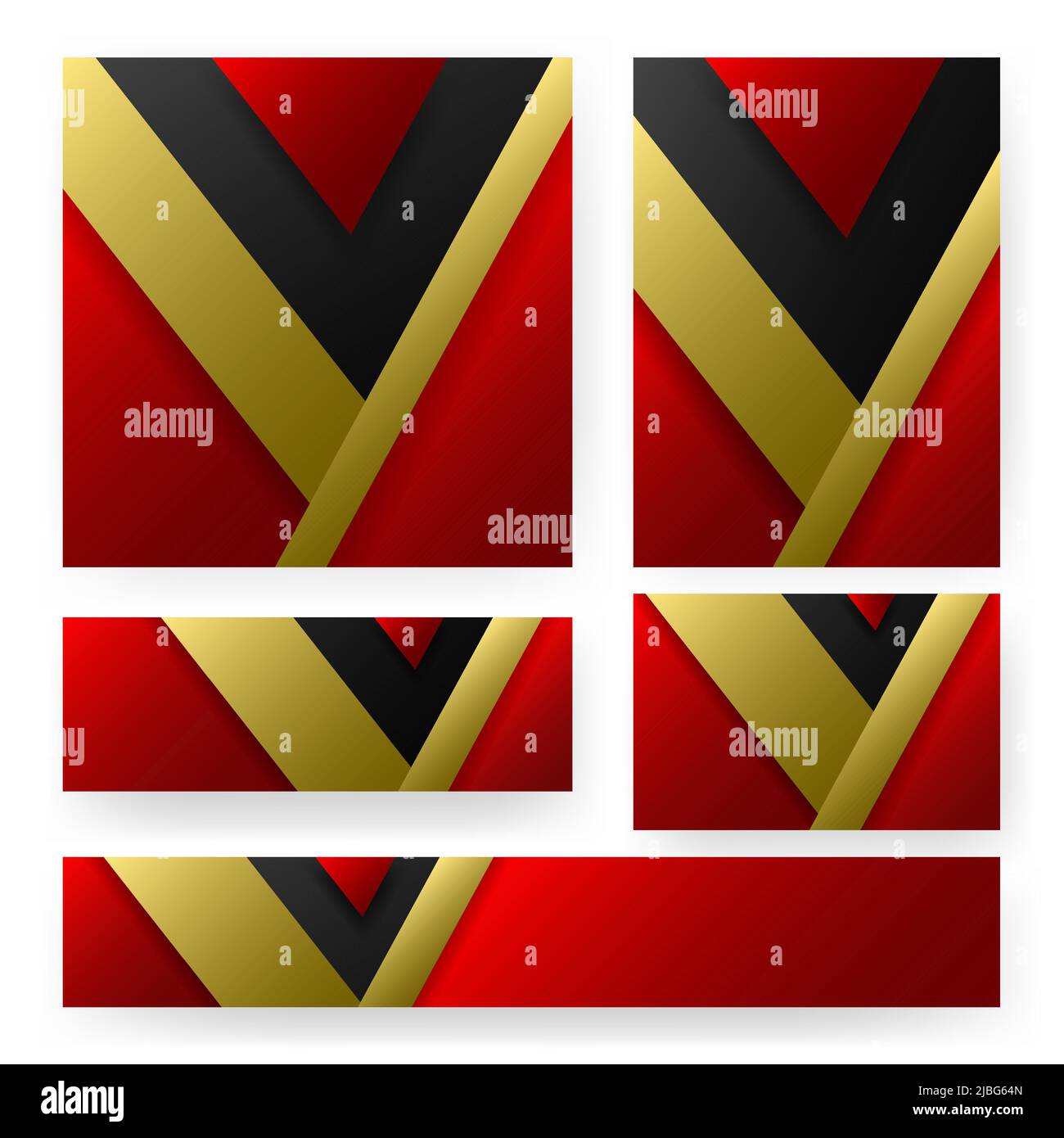 red gold metallic cover set template Stock Vector Image & Art - Alamy