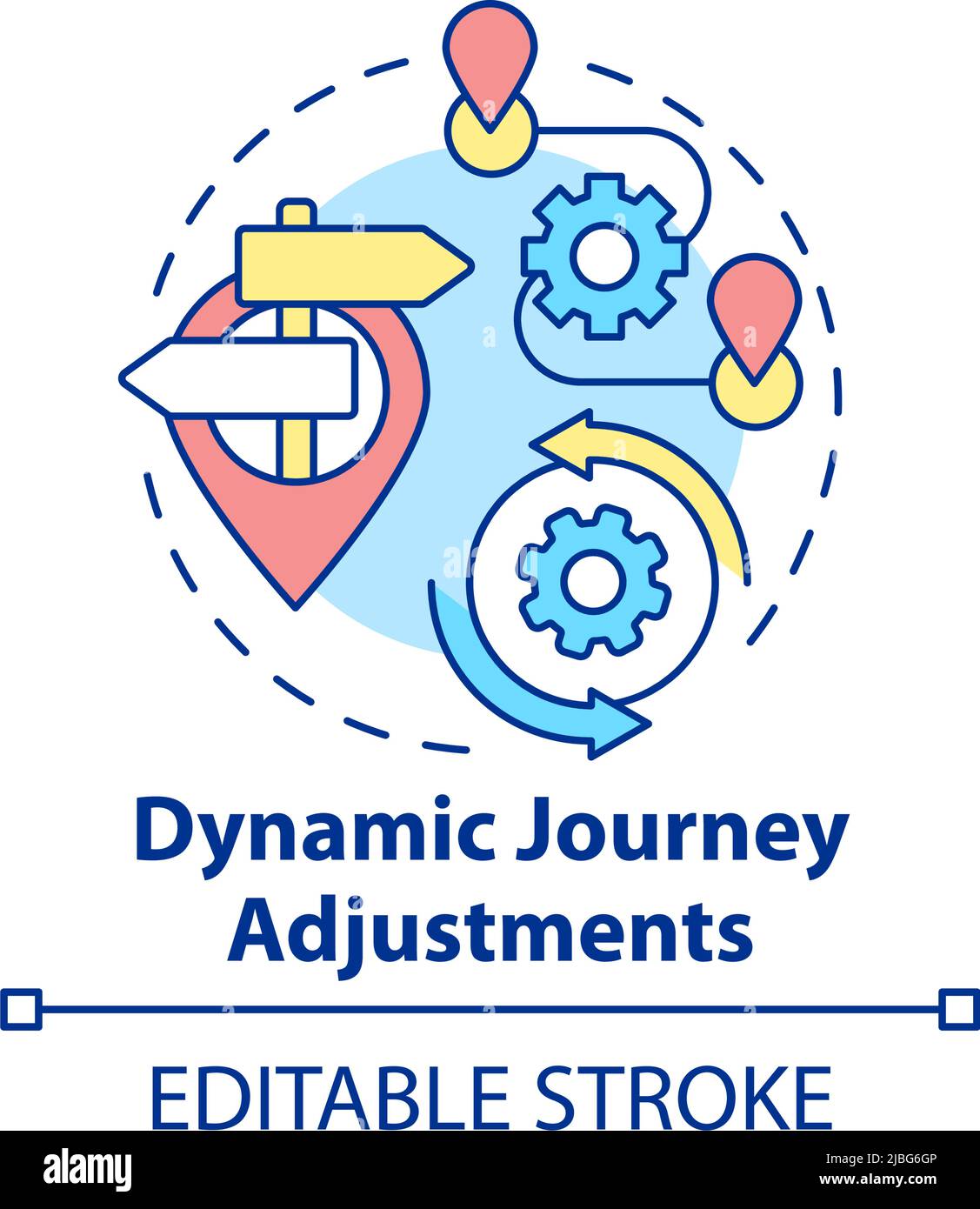 Dynamic journey adjustments concept icon Stock Vector Image & Art - Alamy